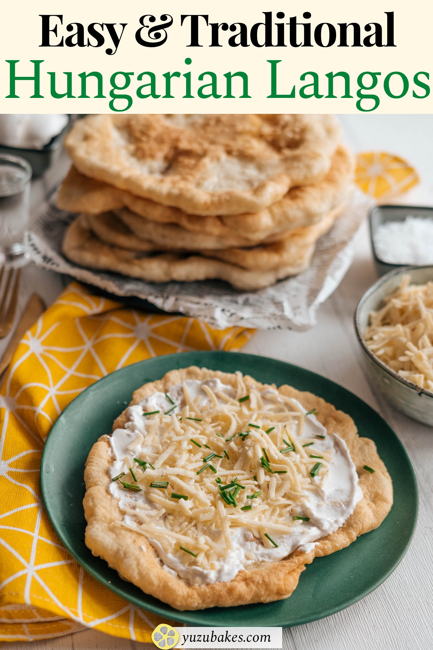 Hungarian Fried Bread Langos Recipe | Yuzu Bakes