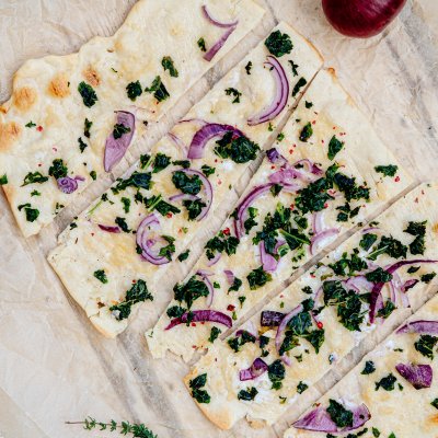 Traditional Flammkuchen (Vegan) | Yuzu Bakes