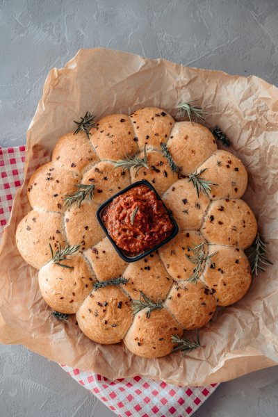 Easy Holiday Bread Wreath | Yuzu Bakes