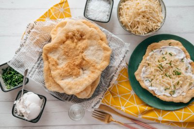Hungarian Fried Bread Langos Recipe | Yuzu Bakes