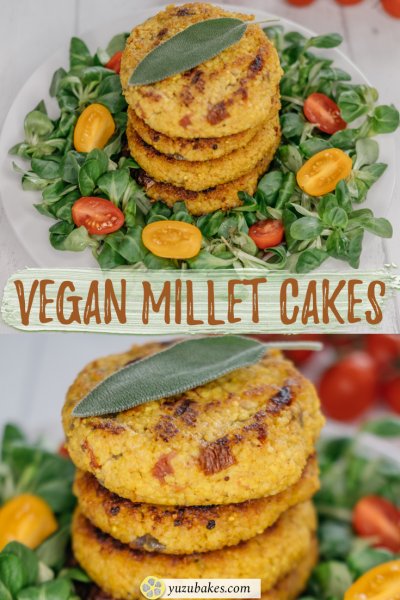 Easy to make Herby Vegan Millet Patties | Yuzu Bakes
