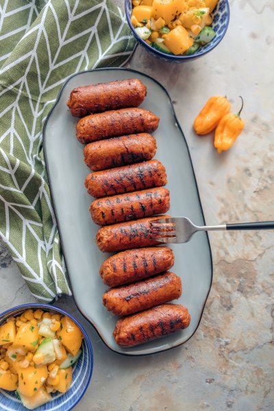 Easy Meat Free Vegan sausages | Yuzu Bakes