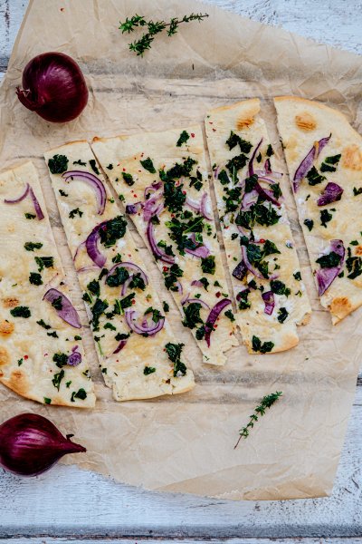 Traditional Flammkuchen (Vegan) | Yuzu Bakes