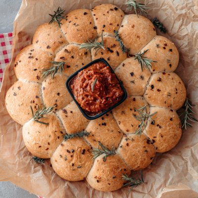 Easy Holiday Bread Wreath | Yuzu Bakes