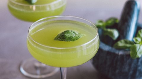 Refreshing Basil Smash Cocktail | Yuzu Bakes